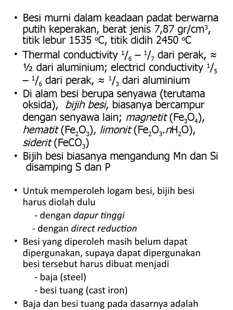 Proses Pembuatan Besi dan Baja | PDF