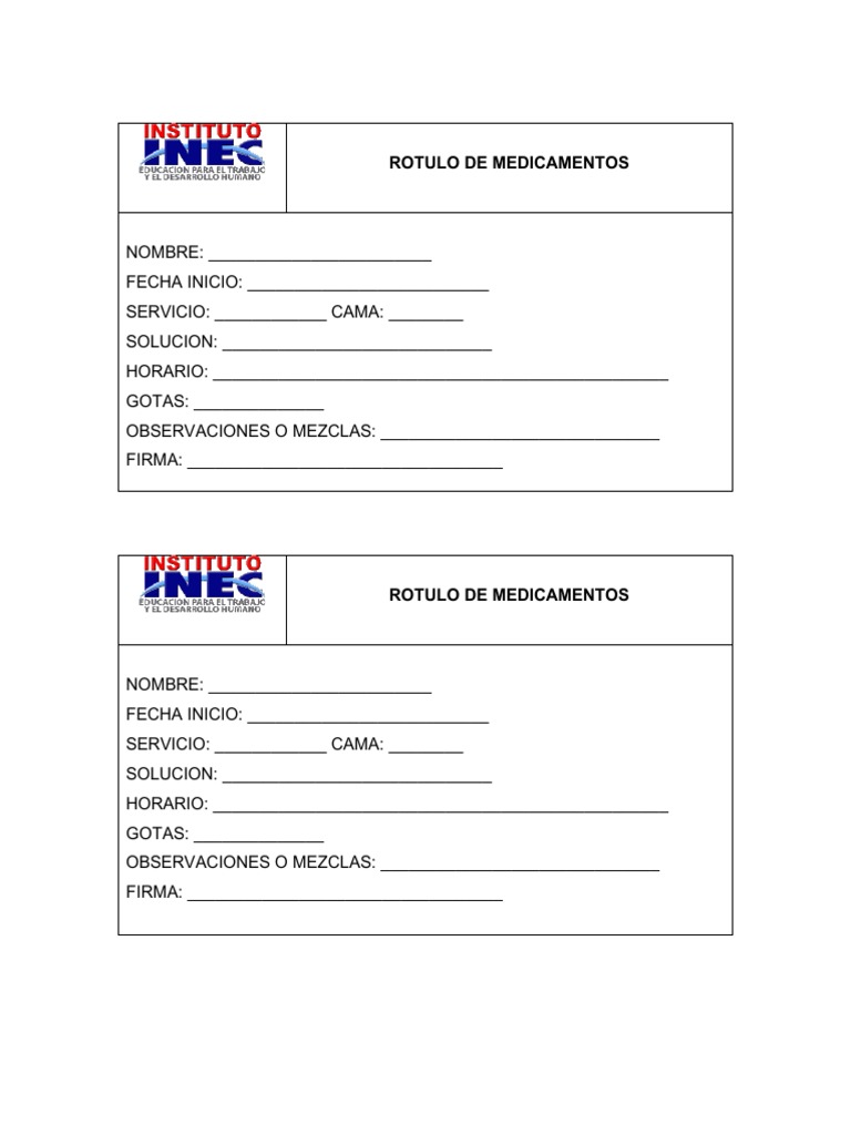 Rotulo de Medicamentos | PDF