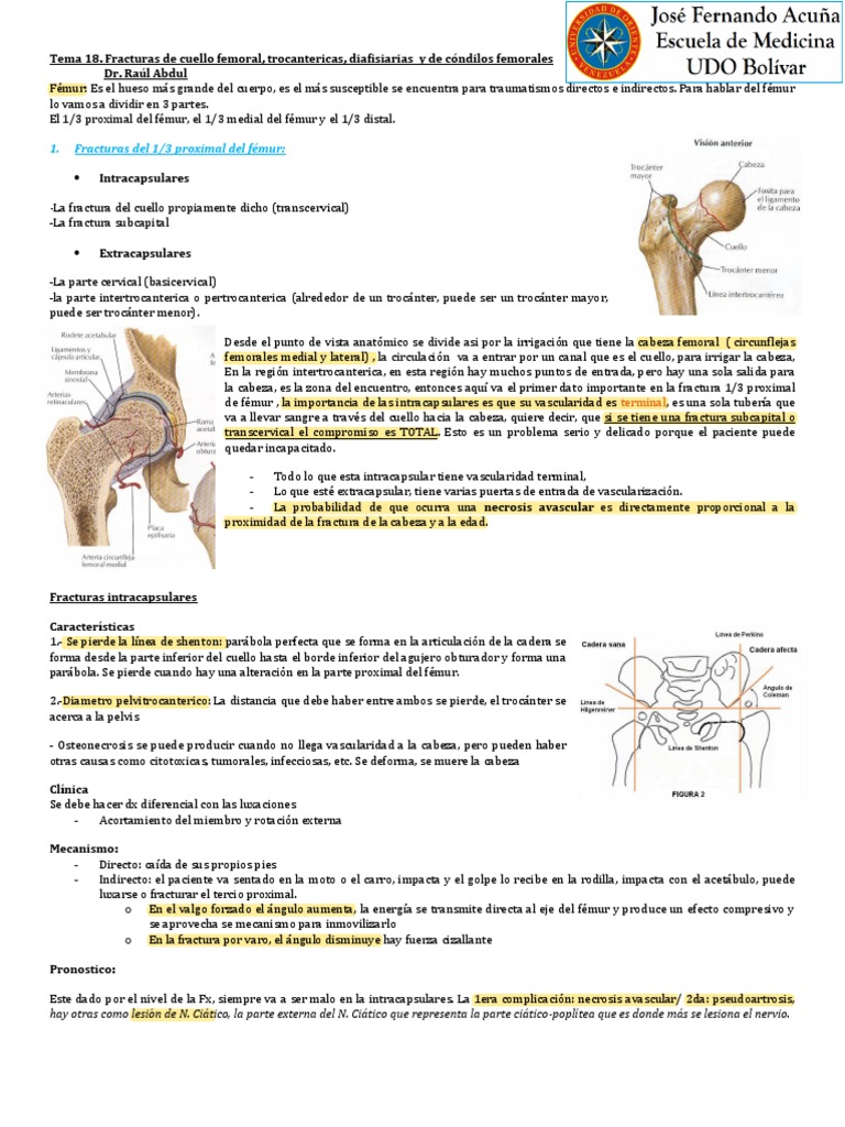 Fracturas de cadera: tipos y tratamiento | PDF | Rodilla | Sistema ...