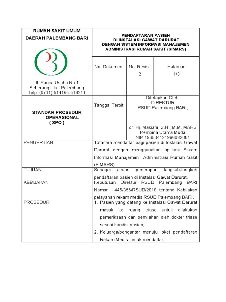 Pendaftaran IGD, RJ, RI Deal | PDF Pendaftaran IGD, RJ, RI Deal | PDF