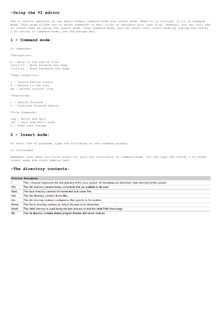 VI Editor Modes and Commands Guide | PDF