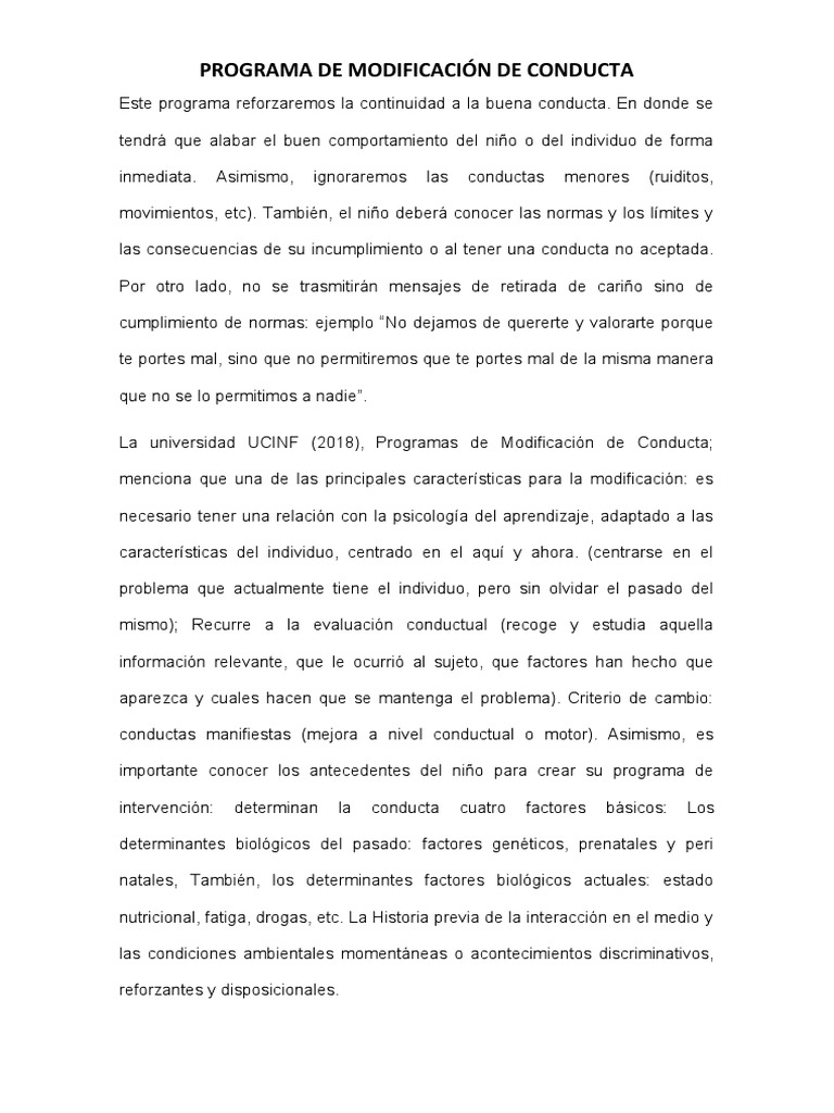 Principales características y procedimientos de un programa de ...