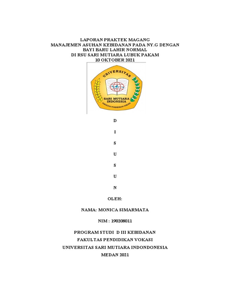 Laporan Magang Monica Simarmata | PDF | Kesehatan Holistik | Sains & Matematika