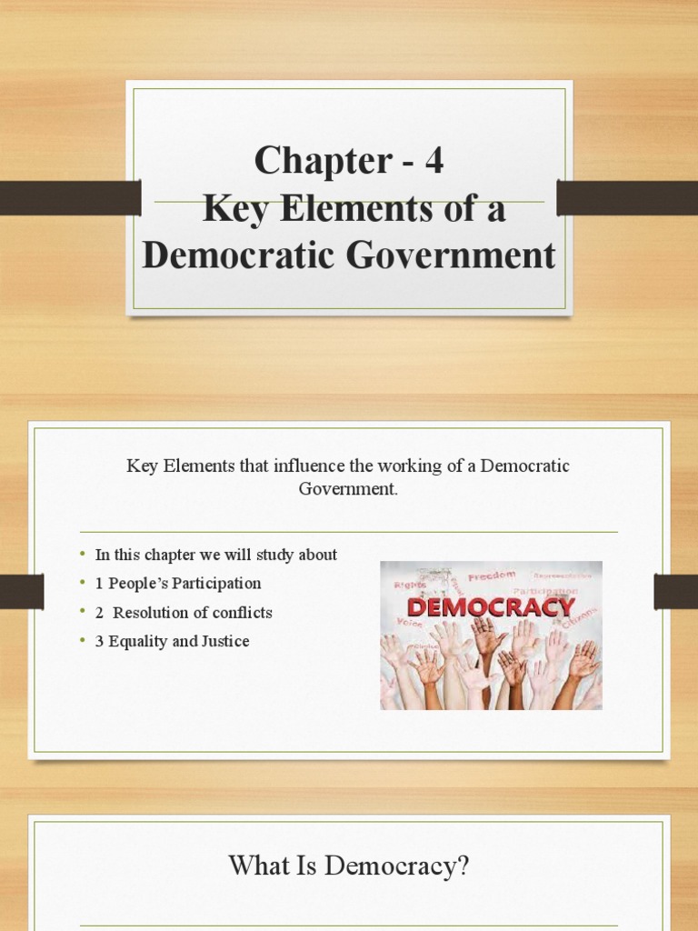 Key Elements of a Democratic Government: People's Participation ...