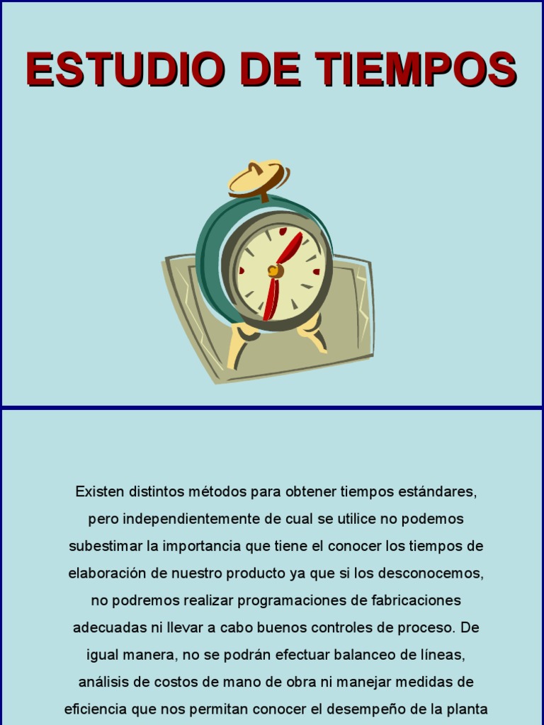 Estudio De Tiempos Y Movimientos Pdf Método Científico Ritmo