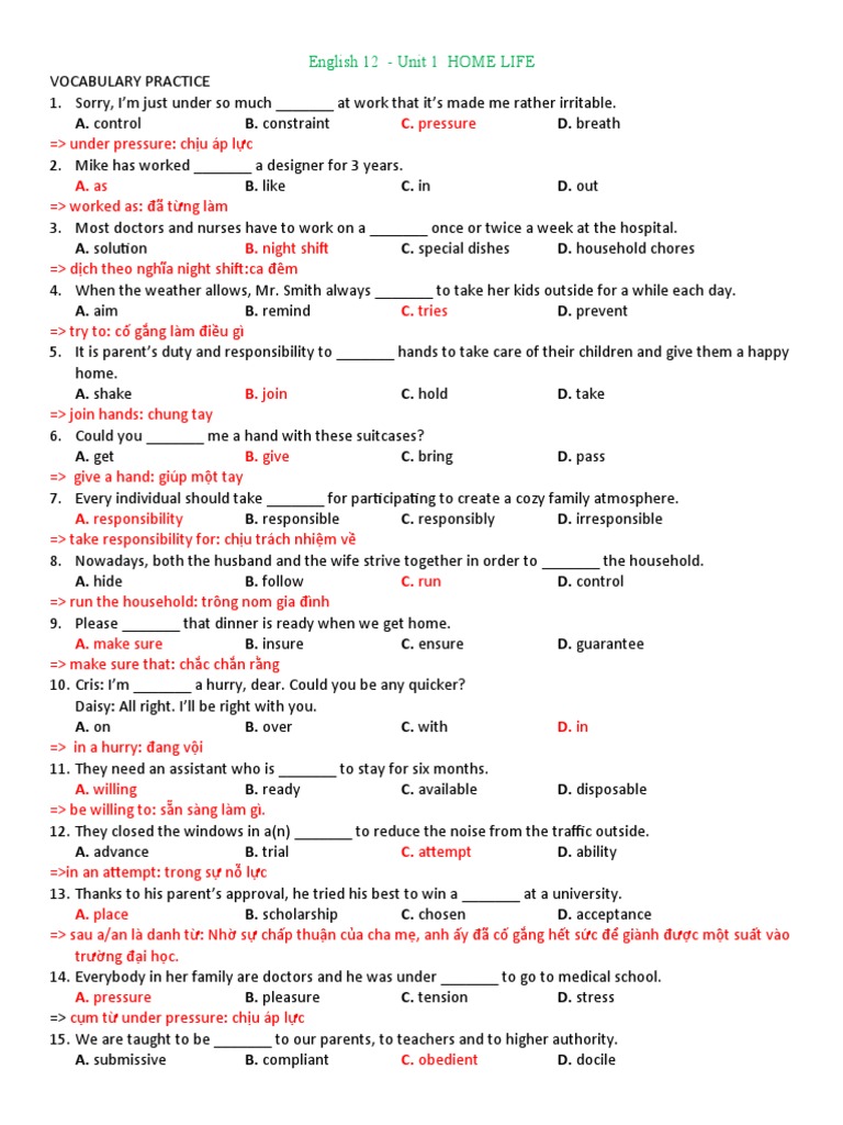 Hs English 12 Unit01 | PDF