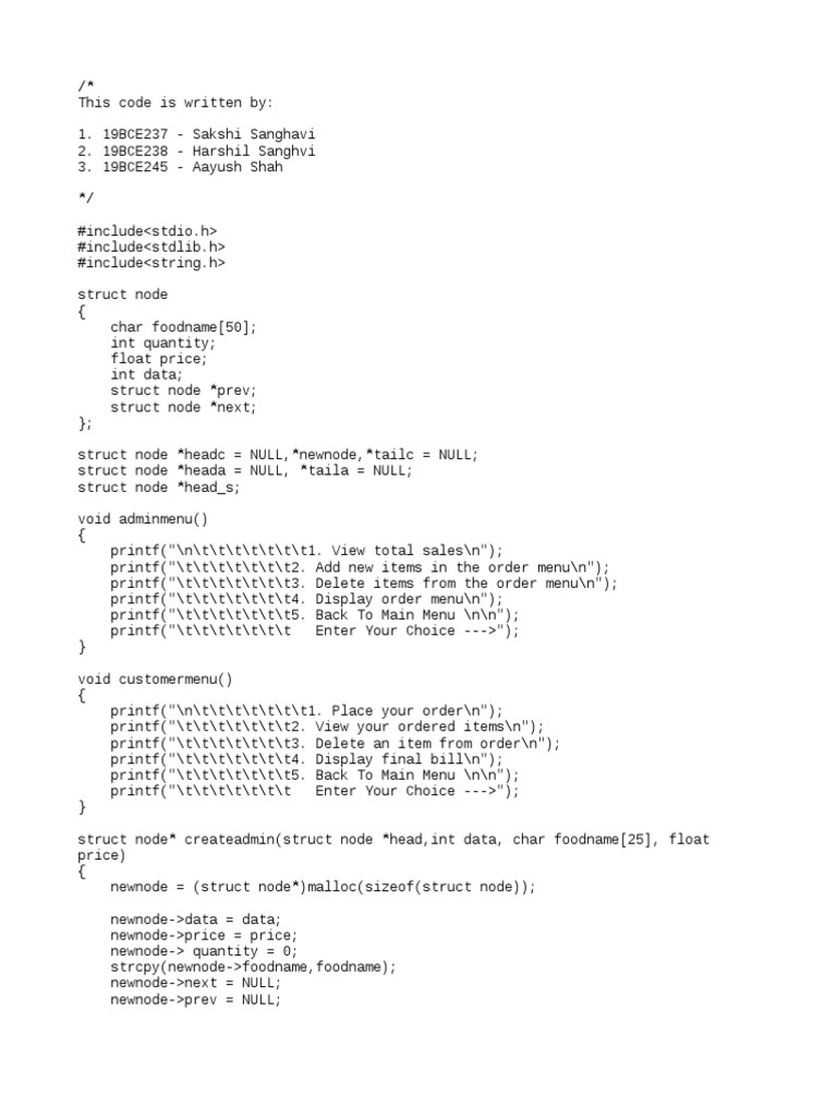 Cafeteria Code | PDF | Software Development | Software Engineering