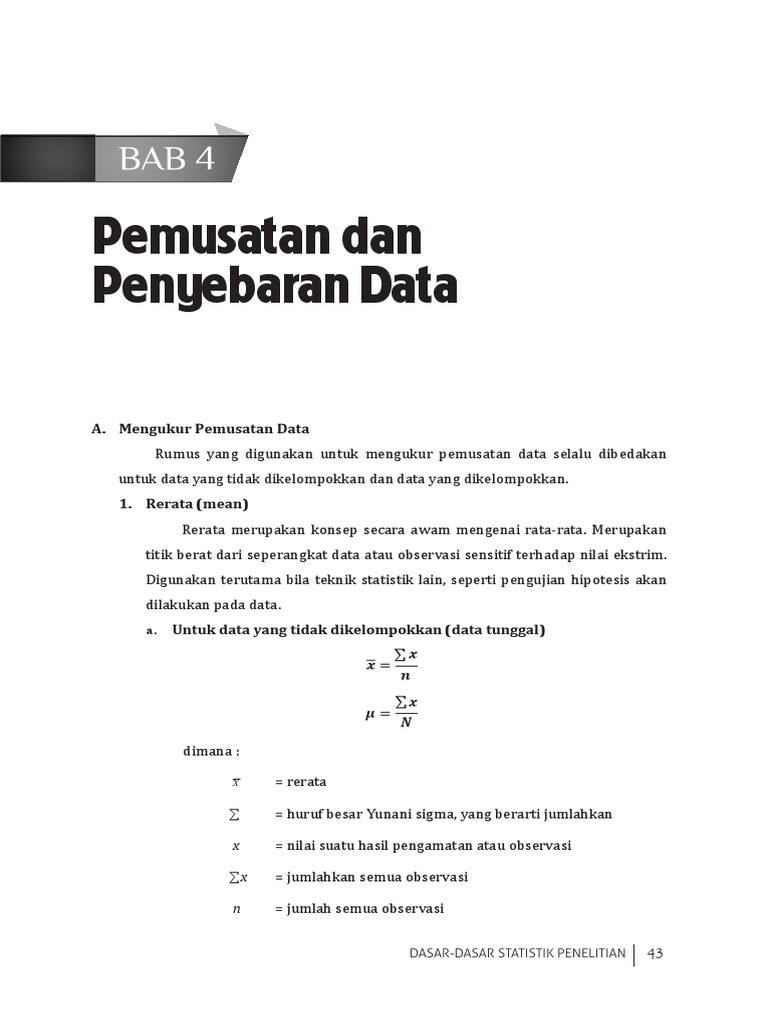 Pemusatan Dan Penyebaran Data | PDF
