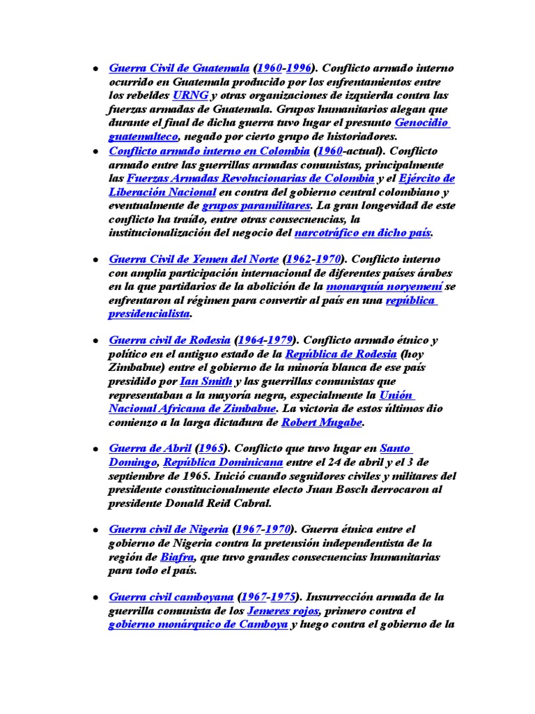Guerra Civil de Guatemala | PDF | Camboya | Rhodesia