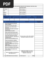 Investment Declaration Form - (FY 24-25) | PDF | Renting | Taxes