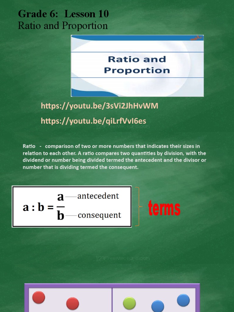 Grade 6 Ratios and Proportions Lesson | PDF