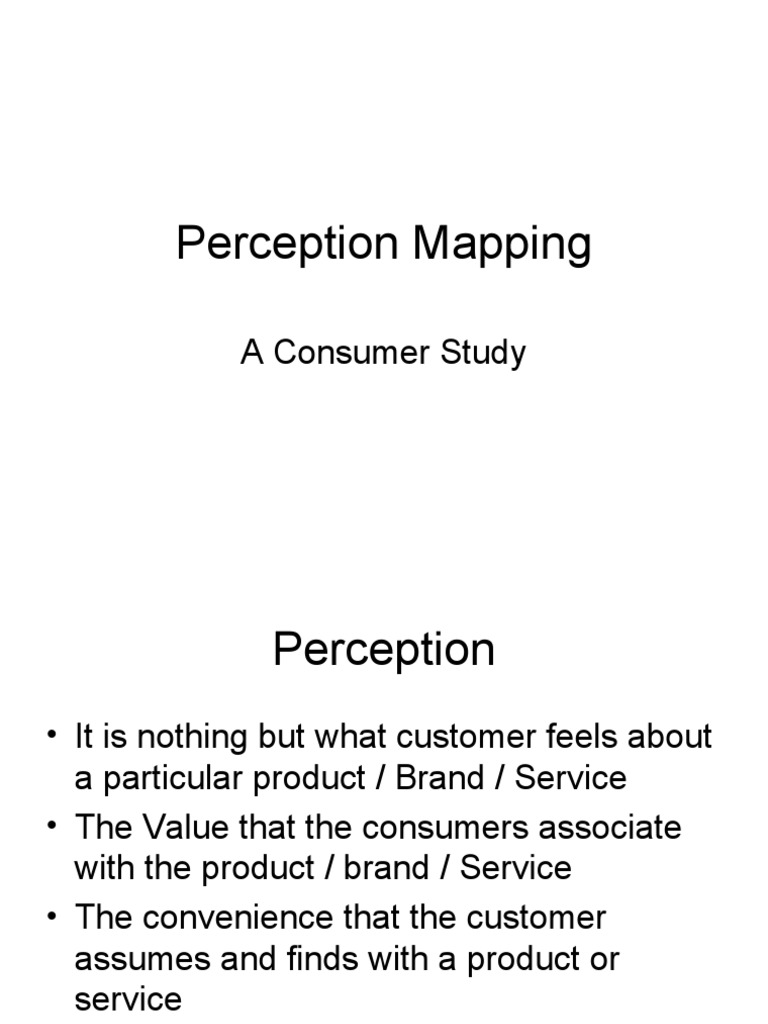 Perception Mapping: A Consumer Study | PDF