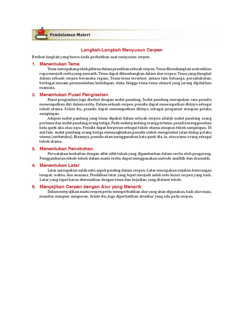 Langkah Langkah Membuat Cerpen | PDF