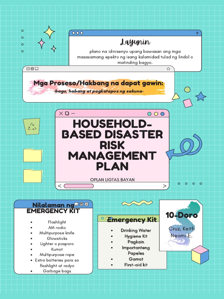 Household-Based Disaster Risk Management Plan | PDF