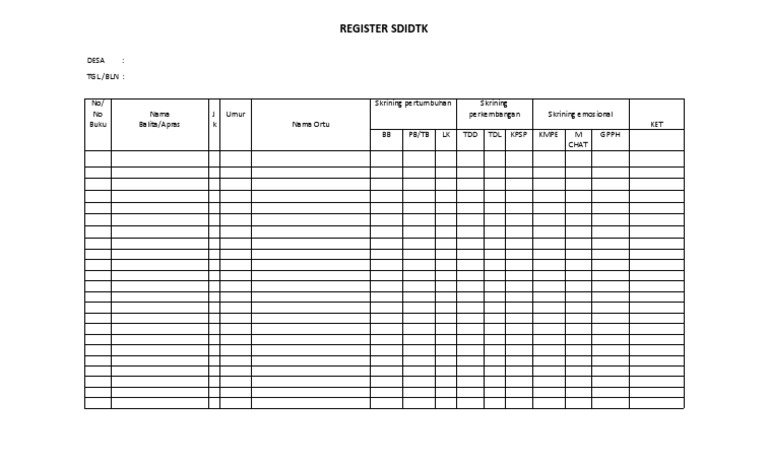 Register Sdidtk | PDF