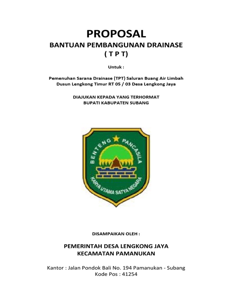PROPOSAL TPT Lengkong Jaya | PDF