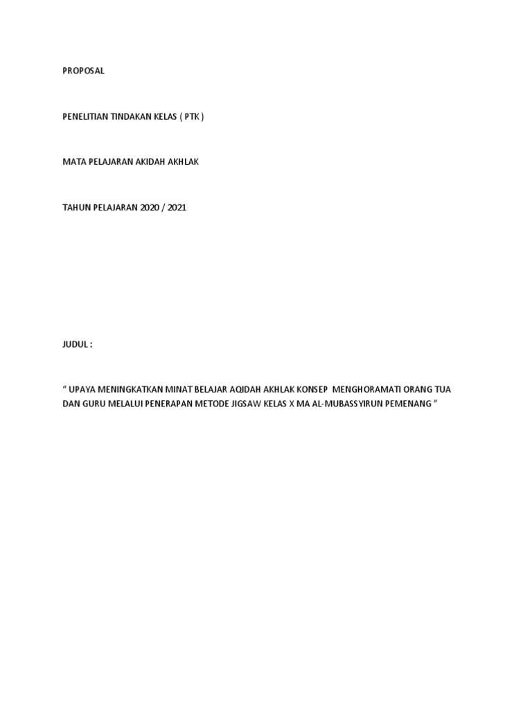 CONTOH PROPOSAL-WPS Office | PDF