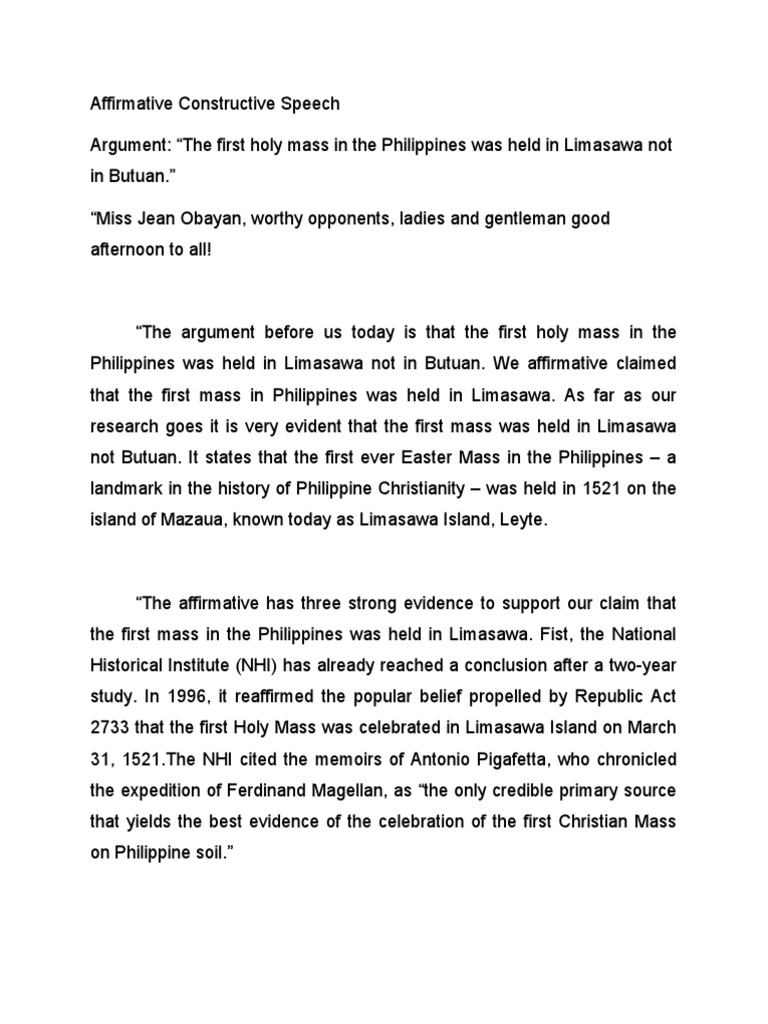 Affirmative Constructive Speech | PDF | Age Of Discovery | Exploration