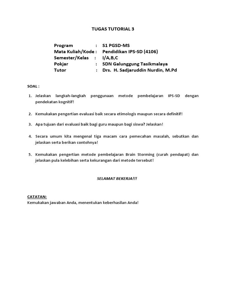 TT3 Ips | PDF | Karier & Perkembangan