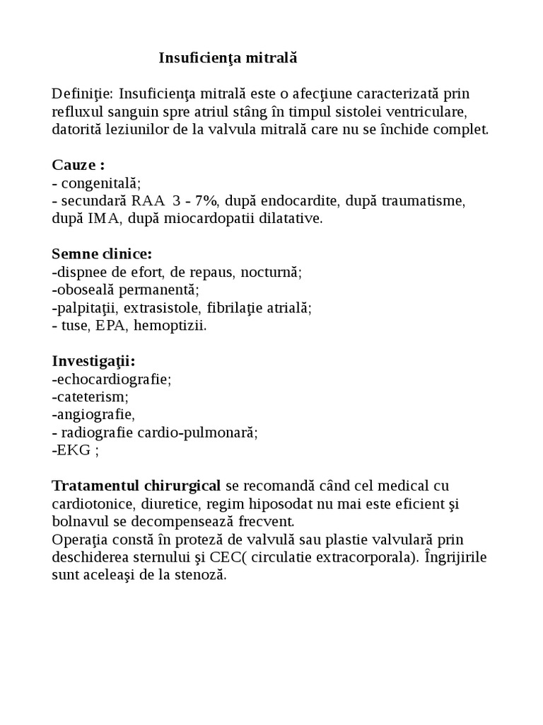 Insuficienta Mitrala | PDF