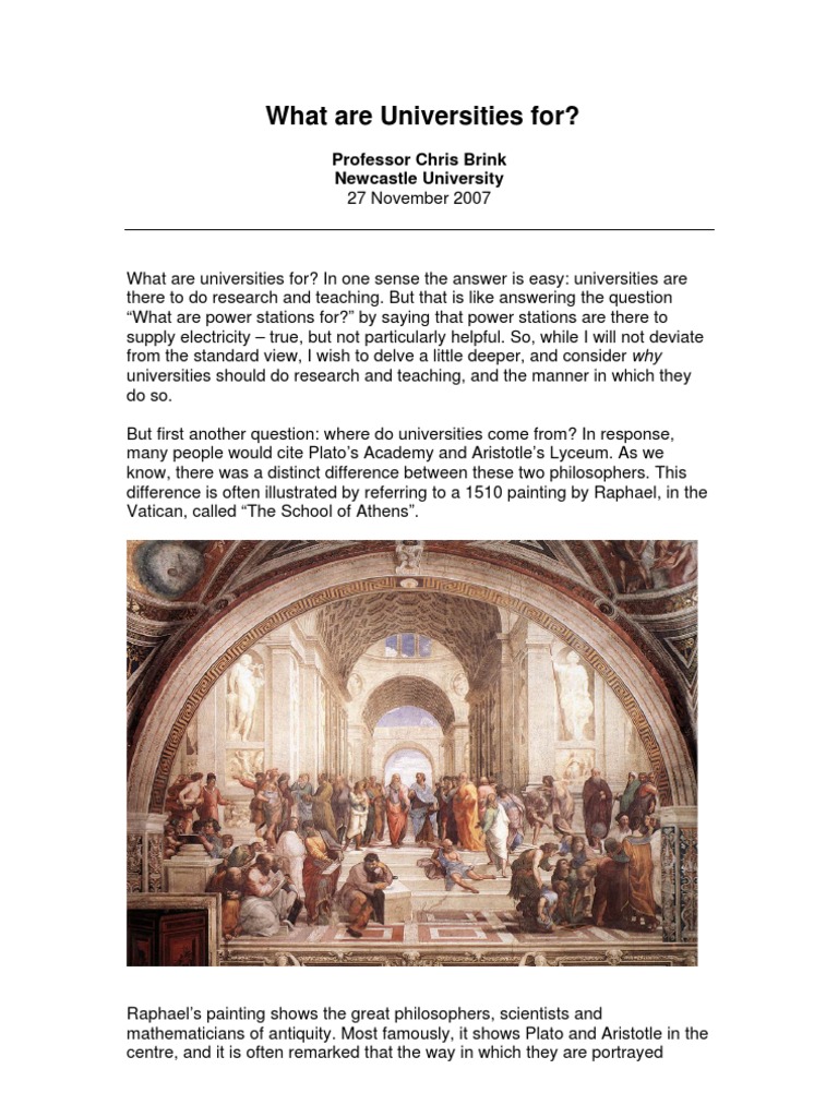 The Origins and Purposes of Universities: A Historical Perspective on ...