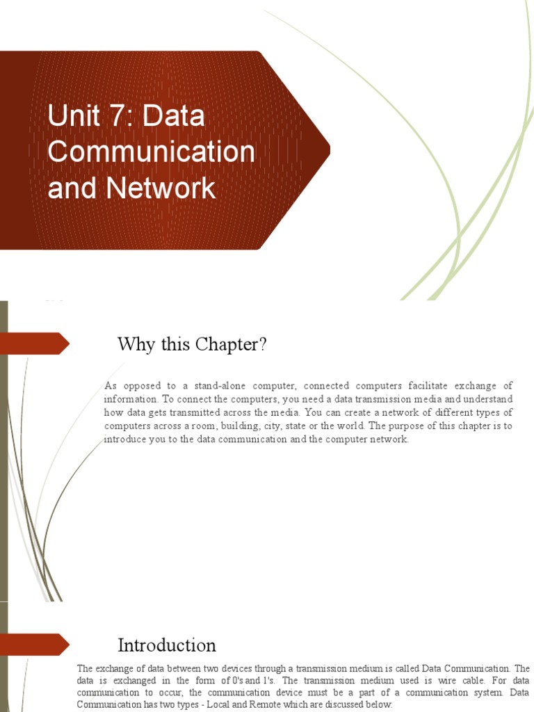 Unit 7 Data Communication Network Descargar Gratis Pdf Network