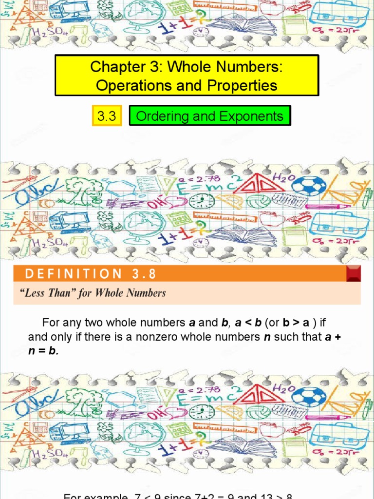 Whole Numbers: Operations & Exponents | PDF