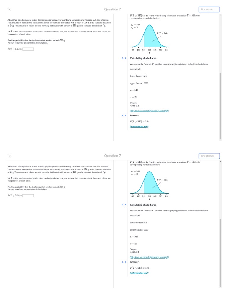 Report: Combining Normal Random Variables 100%: Ques On 7 | Download ...