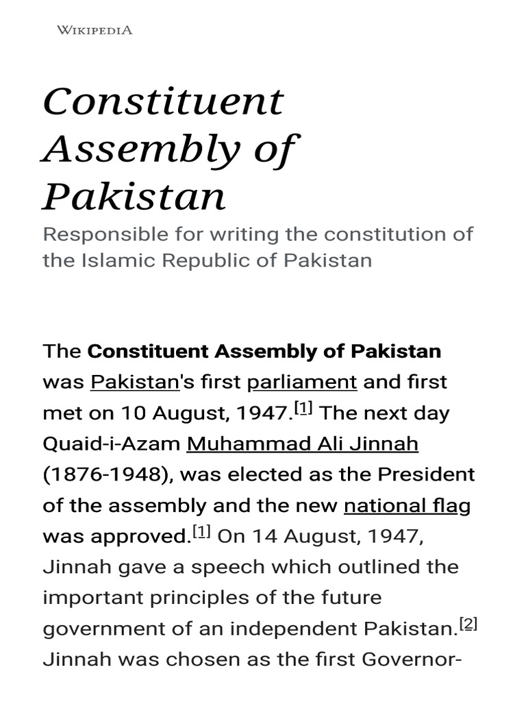 Constituent Assembly of Pakistan - Simple English Wikipedia, The Free ...