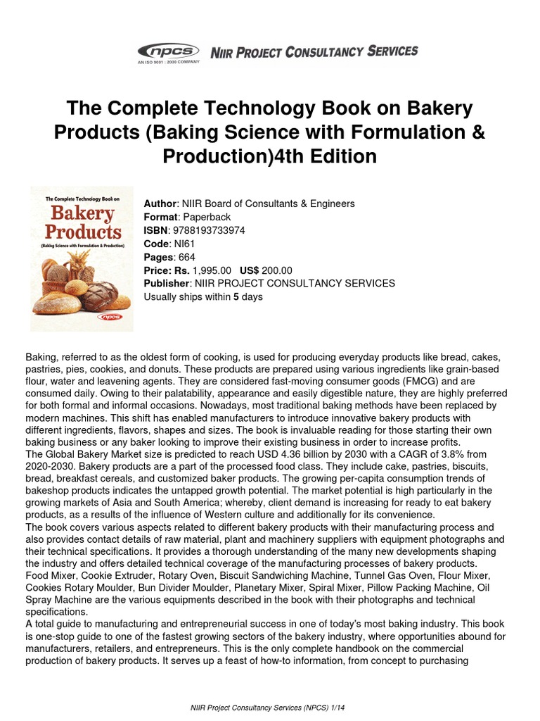 Bakery Technology Handbook | PDF | Breads | Cakes