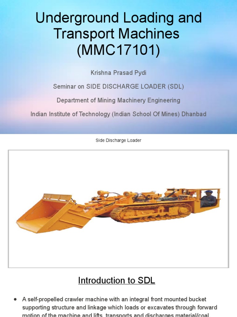Underground Loading and Transport Machines (MMC17101) | PDF | Loader ...
