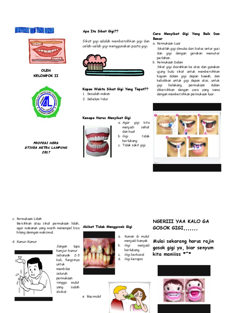 LEAFLET Gosok Gigi | PDF