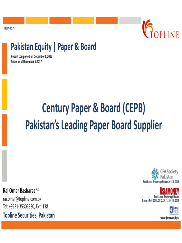 Century Paper CEBP Pakistans Leading Paper Board Supplier | PDF ...