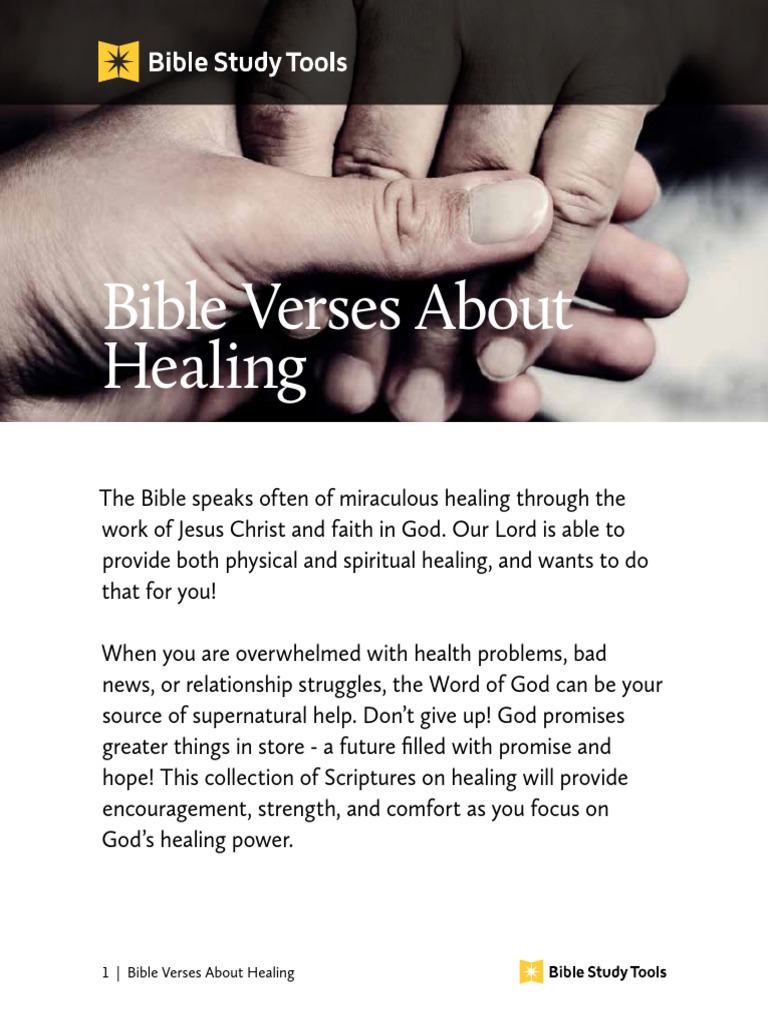 Healing Scriptures from the Bible | PDF | Jesus | Faith Healing
