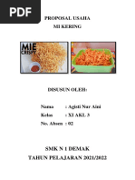 Proposal Usaha Mie Ayam Sehat | PDF
