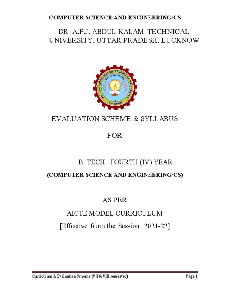 B.Tech CSE 4th Year Syllabus 2024-25 | PDF | Service Oriented ...