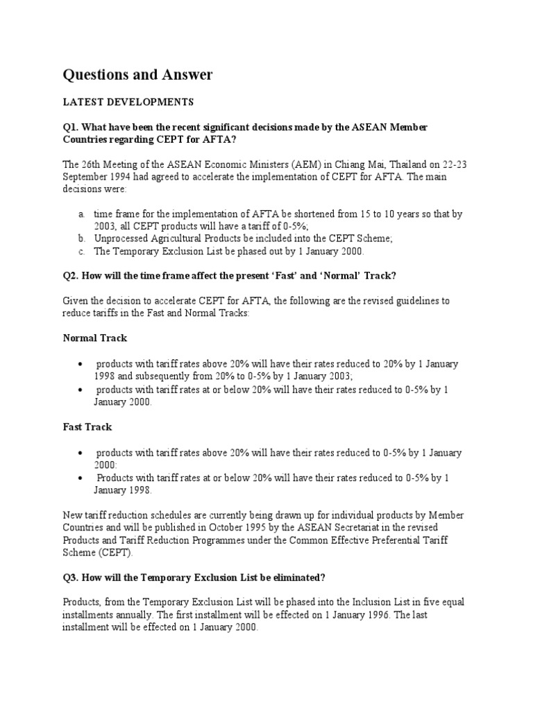 ASEAN Questions 2 | PDF | Asean Free Trade Area | Rohingya People