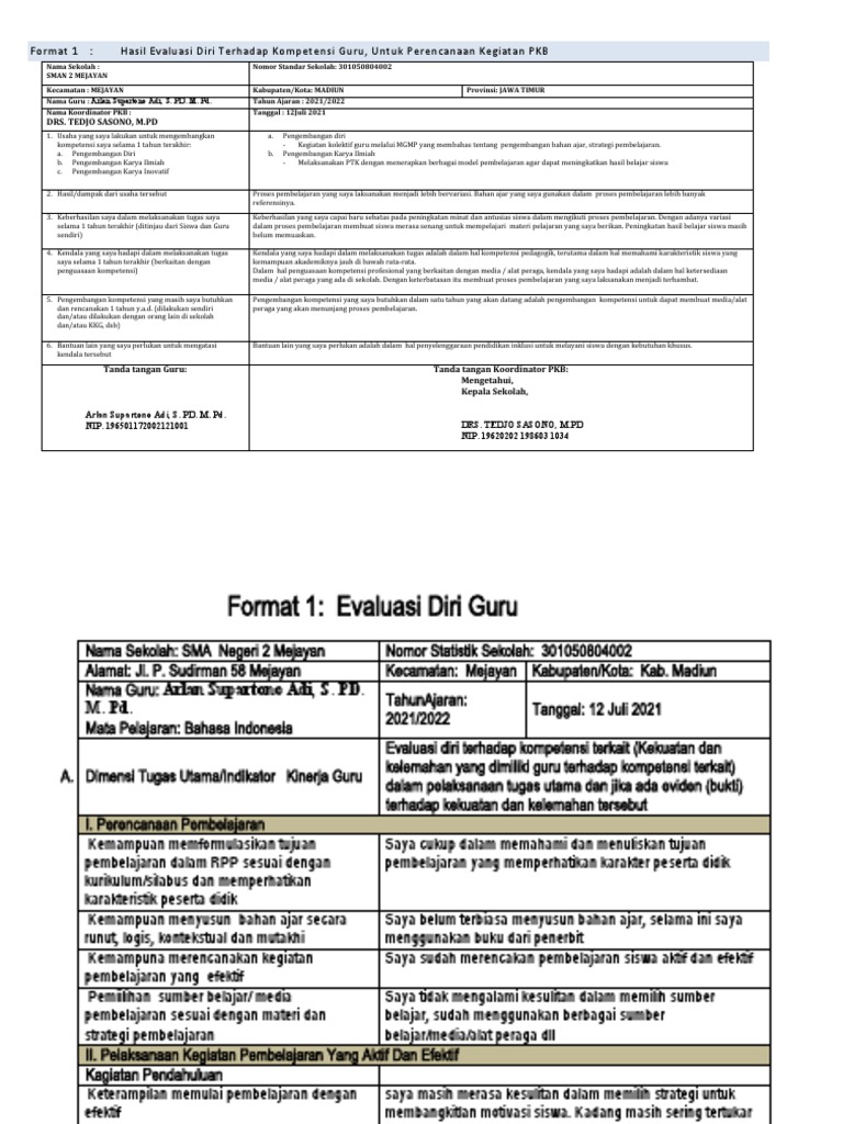 Evaluasi Diri | PDF | Karier & Perkembangan | Pengembangan Diri