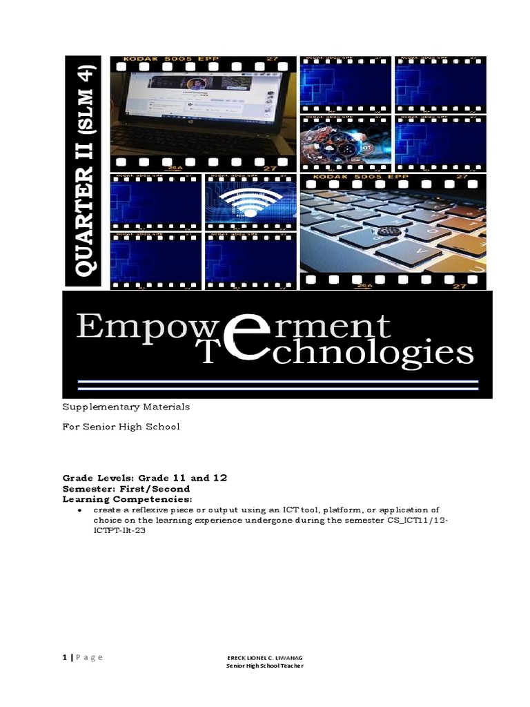 Emptech Quarter 2 Slm4 | PDF | Educational Technology | Learning
