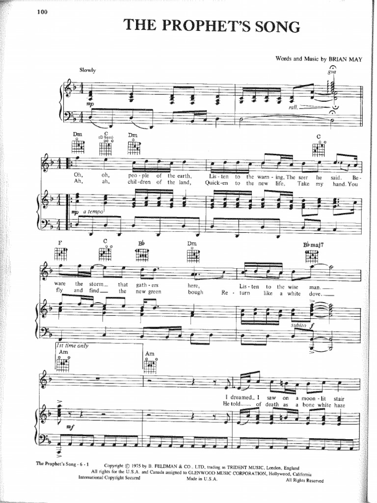 Queen The Prophets Song | PDF