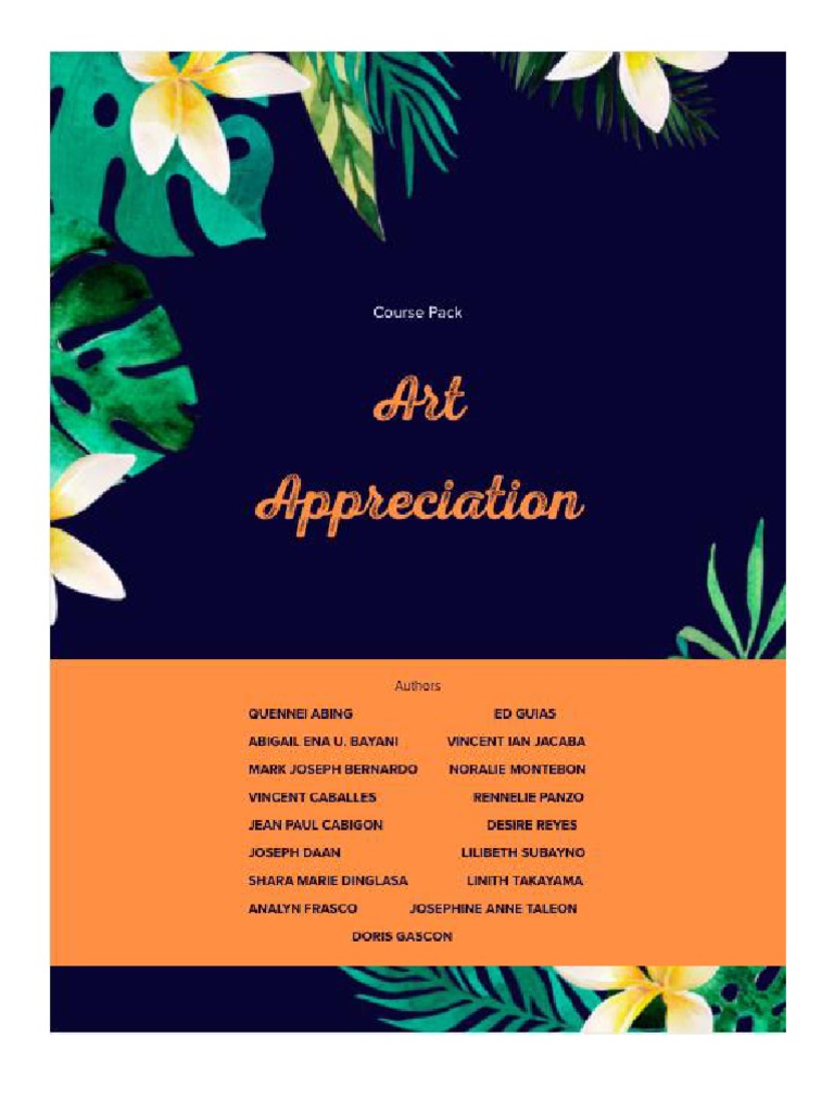 Updated Art Appreciation Course Pack Prelim | PDF | Genre | Computer Art