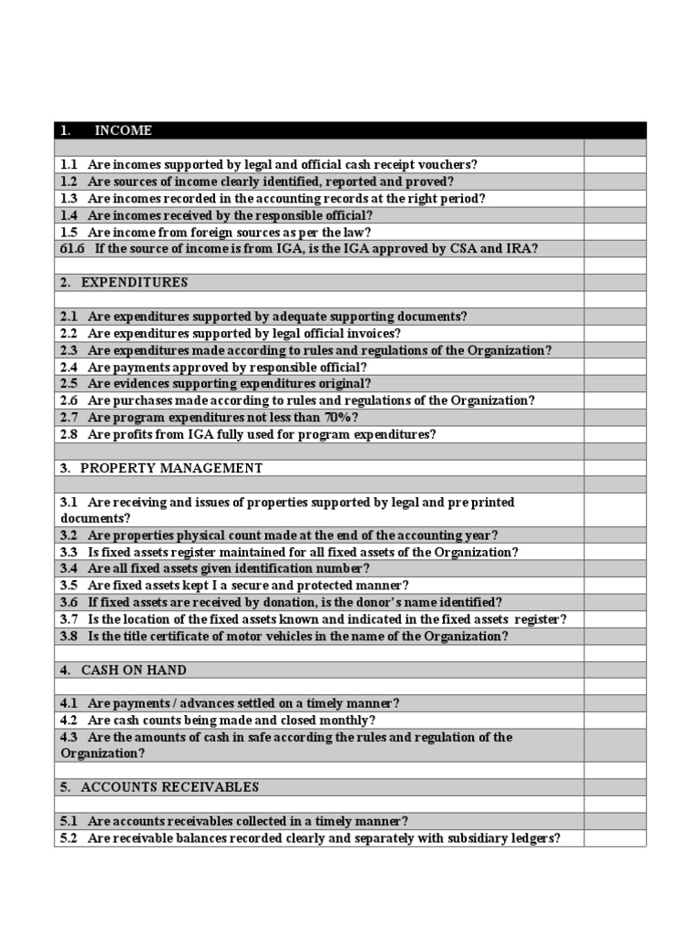CSA Compliance Checklist | PDF | Banks | Receipt