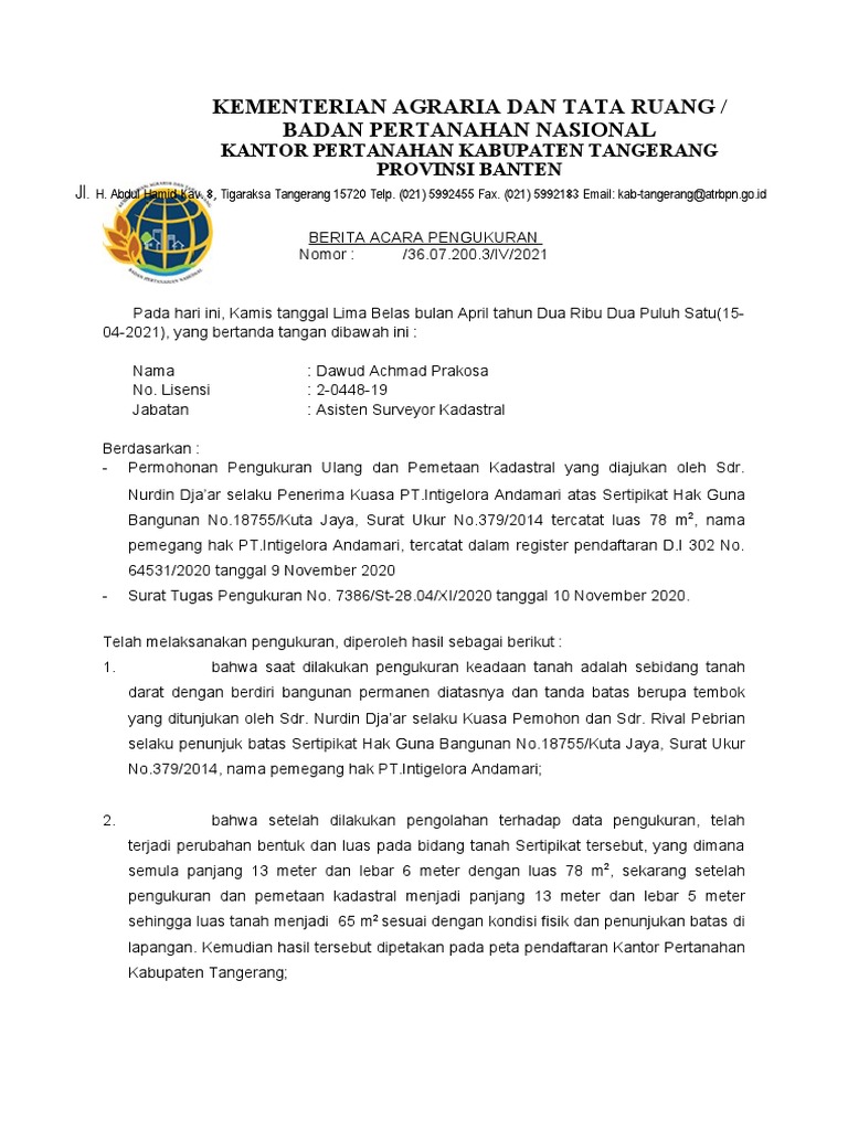 BA Penataan Batas DC.15 No.35 Format Baru | PDF