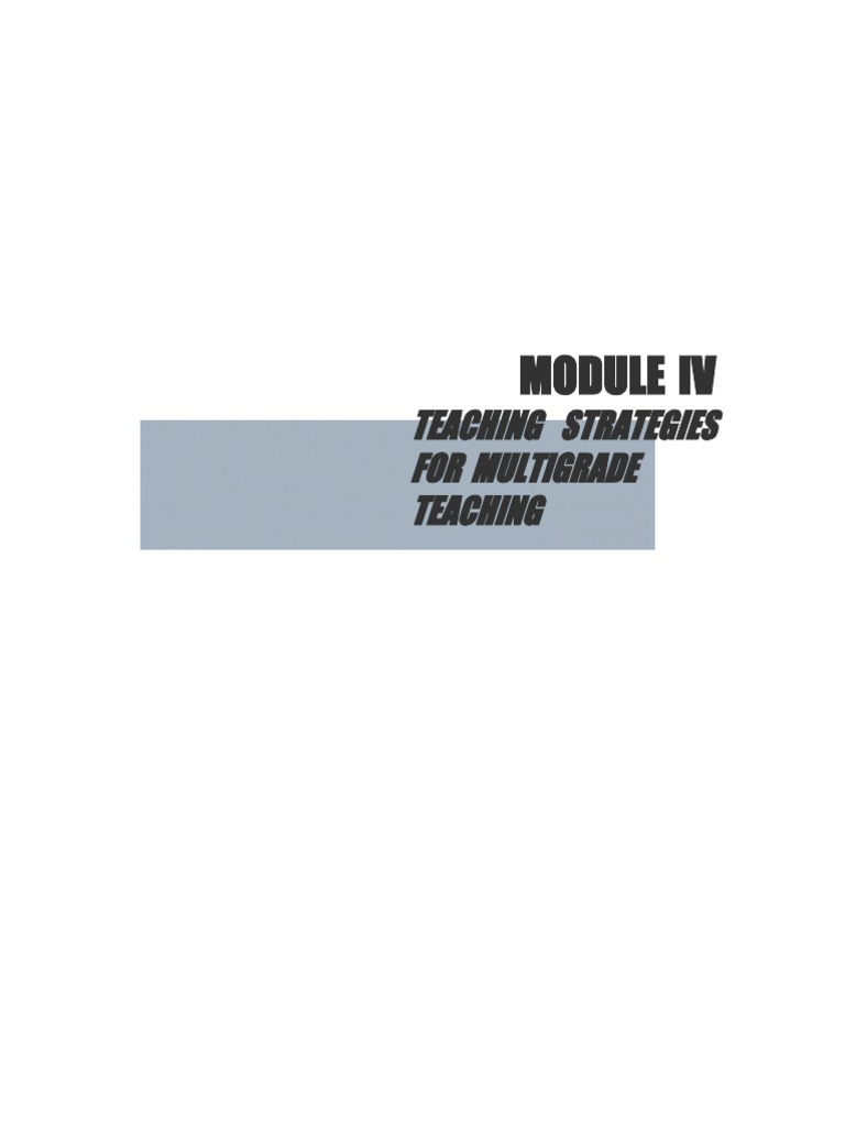 Module 4 Lesson 3 Multigrade - PEER TEACHING | PDF | Teachers | Learning