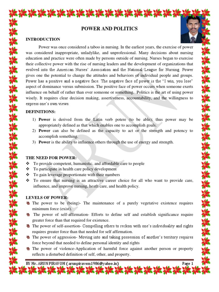 Power and Politics | PDF | Power (Social And Political) | Empowerment