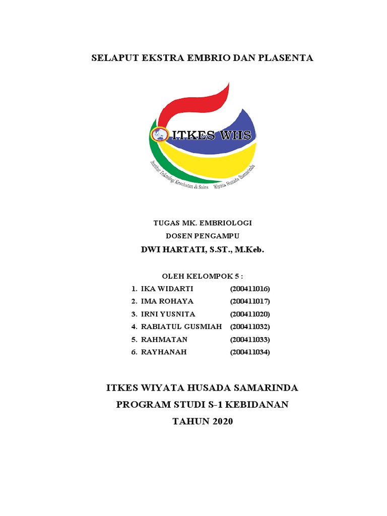 Makalah MK. Embriologi. Selaput Embrio Dan Plasenta | PDF