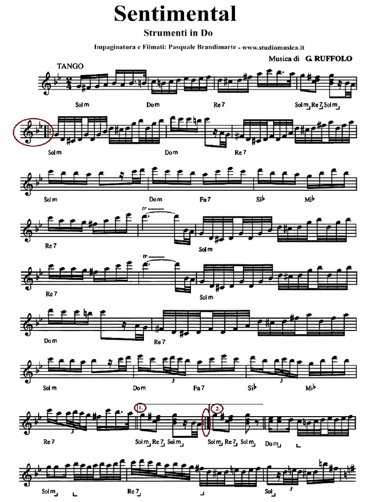 Sentimental (Tango) | PDF