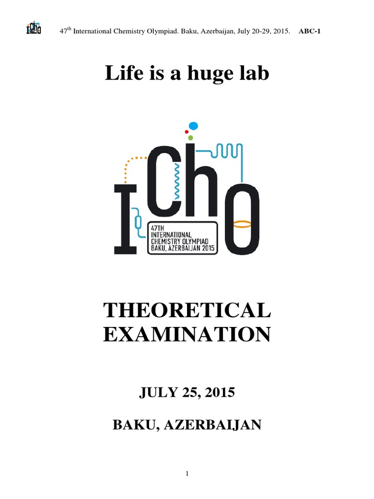 47th IChO-Theoretical Official English Version For Students Final | PDF | Nicotinamide Adenine ...