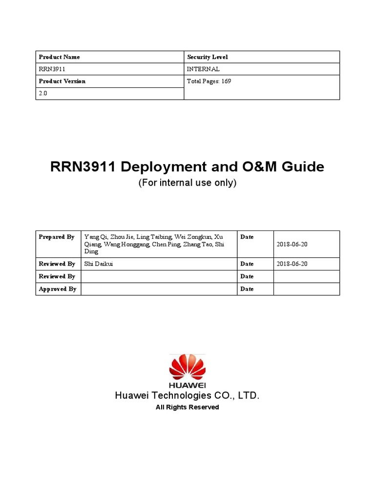 RRN3911 Deployment and O&M Guide (Rural Network Scenario) V3.1 | PDF ...