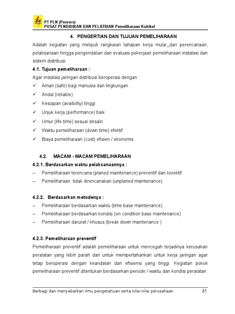 Pemeliharaan Kubikel PLN Persero | PDF | Sains & Matematika | Komputer